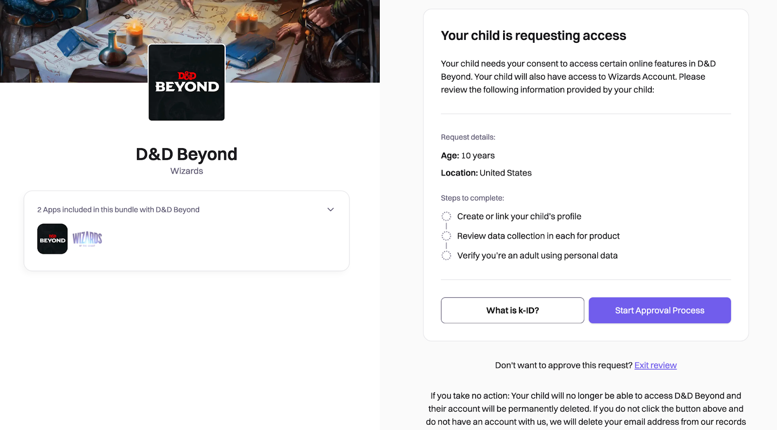 D&D Beyond/k-ID Parental Consent Walkthrough – D&D Beyond